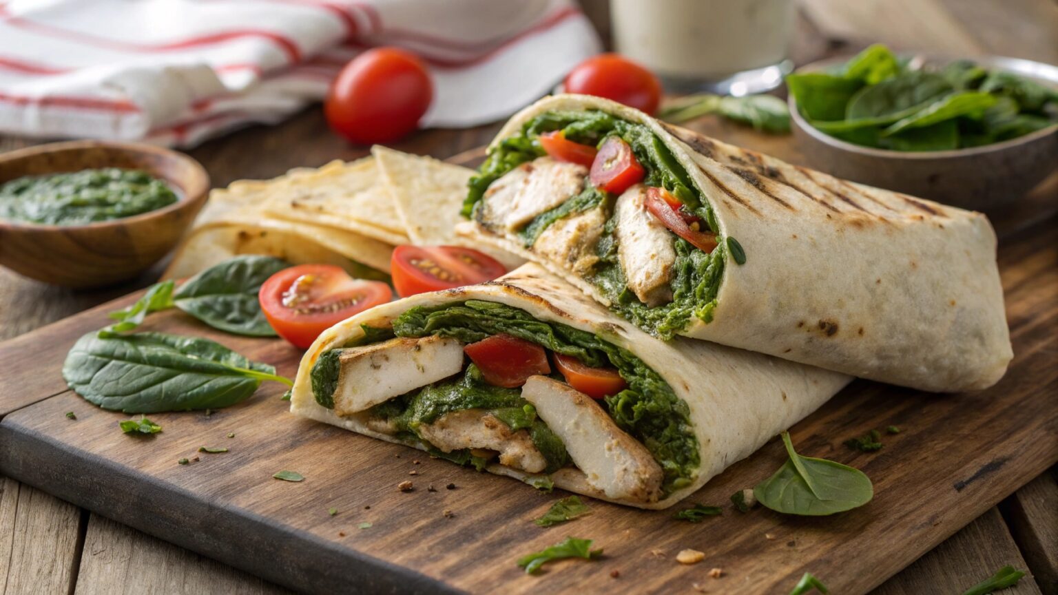 The 1st Best Chicken Pesto Wraps – Quick, Healthy & So Delicious ...