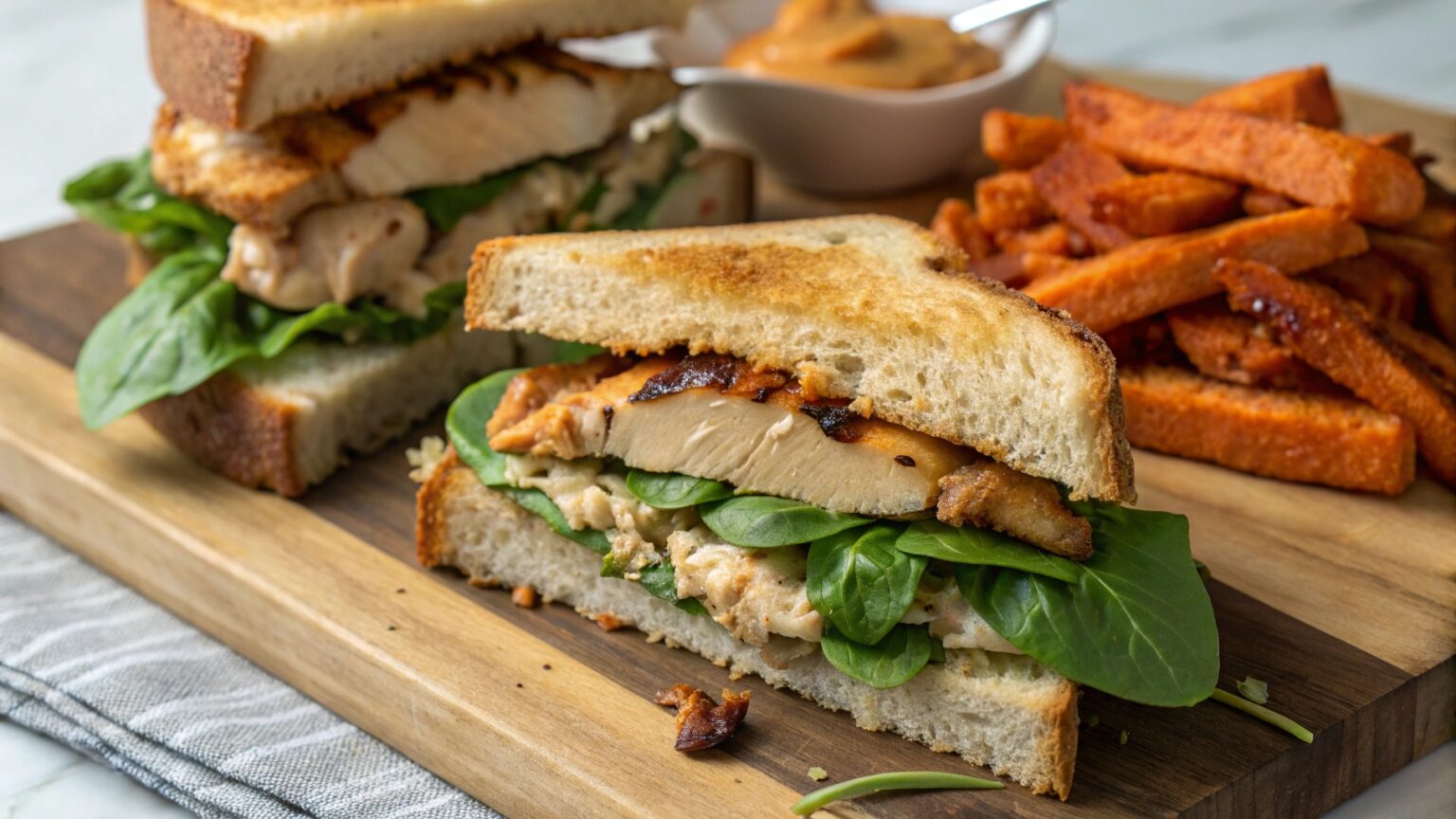 The 1st Ultimate Peanut Butter Chicken Sandwich With Fresh Basil ...