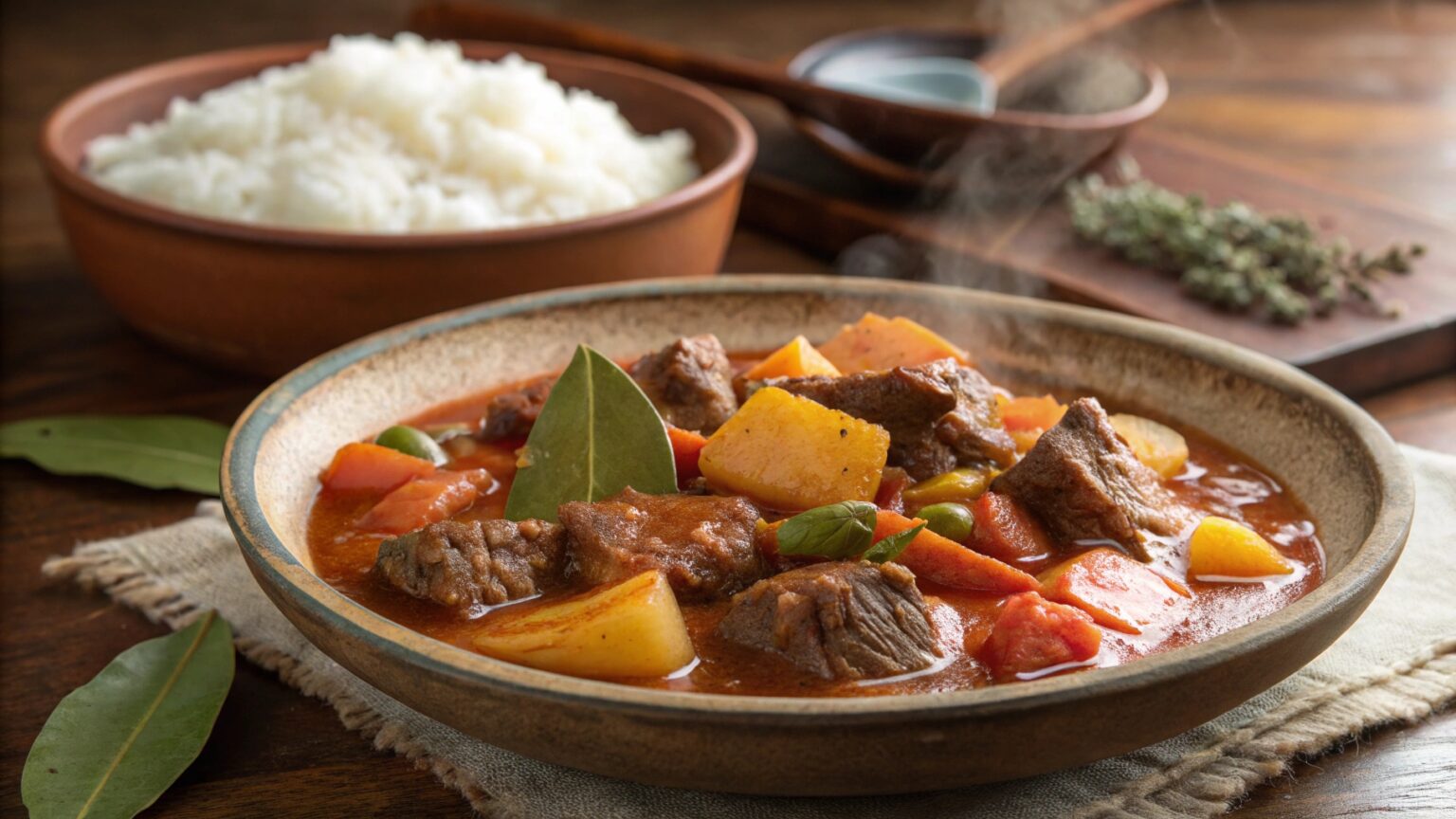 simple beef mechado in under an hour